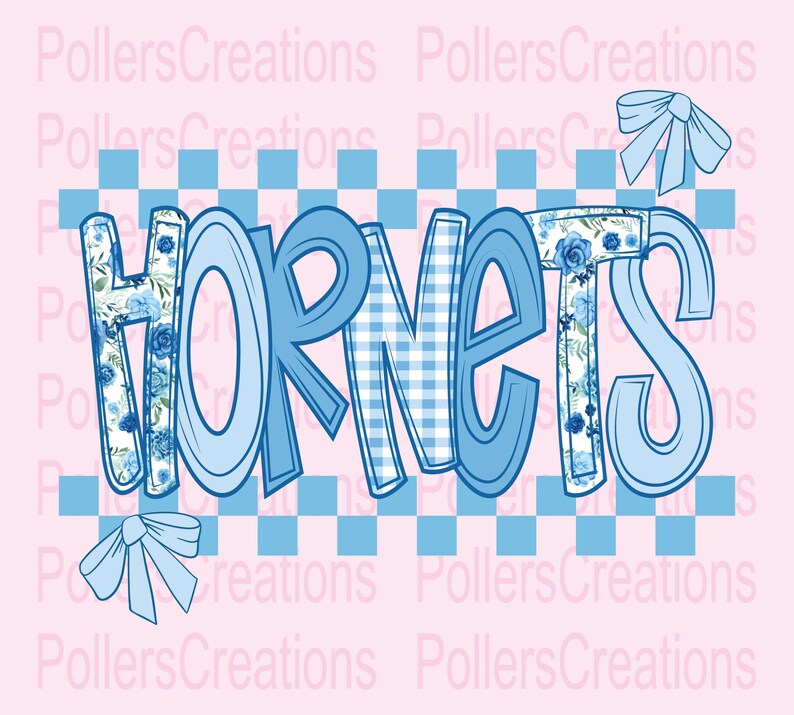 Preppy Hornets Mascot Png, School Spirit Sublimation Clipart, Coquette ...