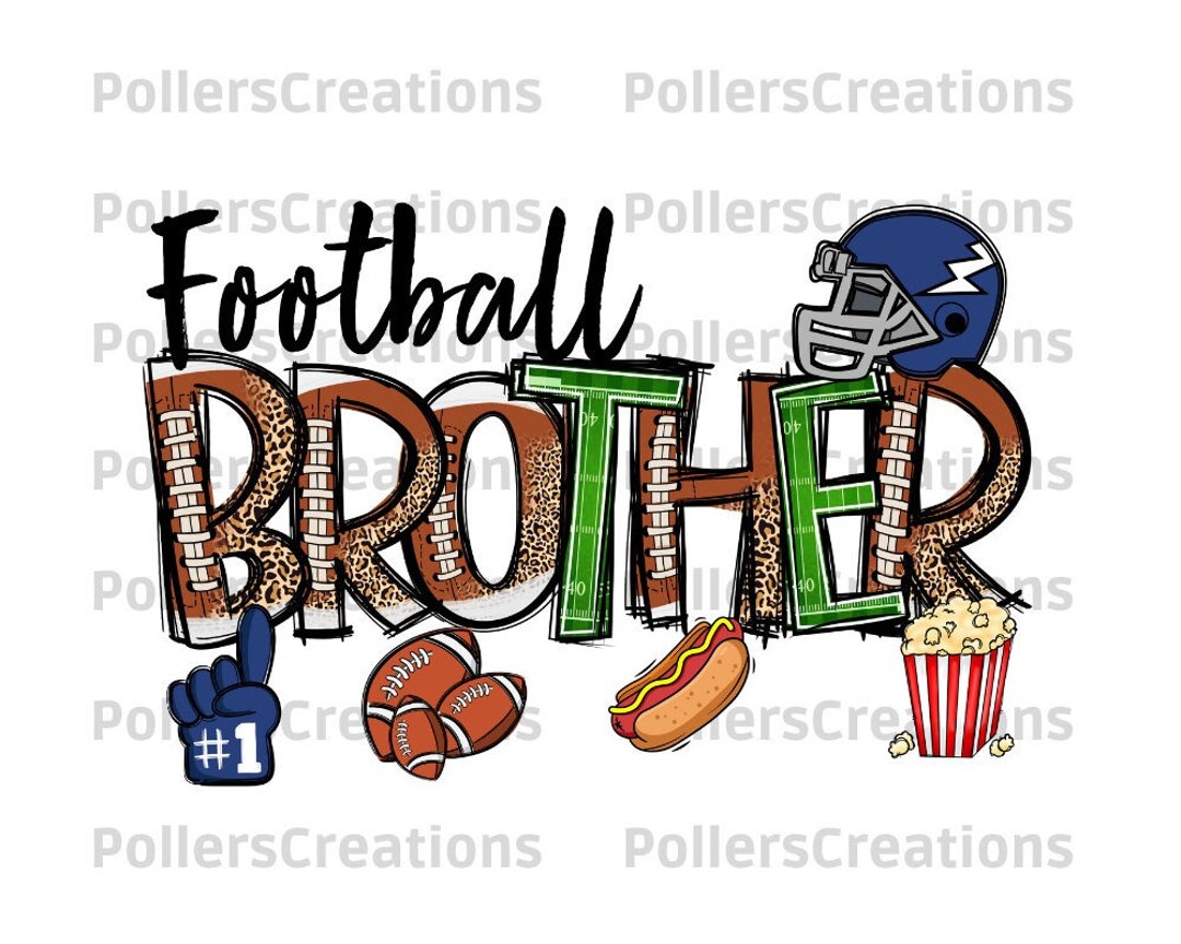 Football Brother Png Football Doodle Font, Maillot De Football Drôle ...