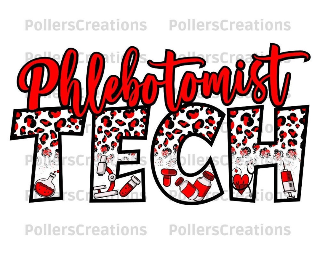 Phlebotomist Tech Png,sublimation Designs,phlebotomist,red,laboratory ...