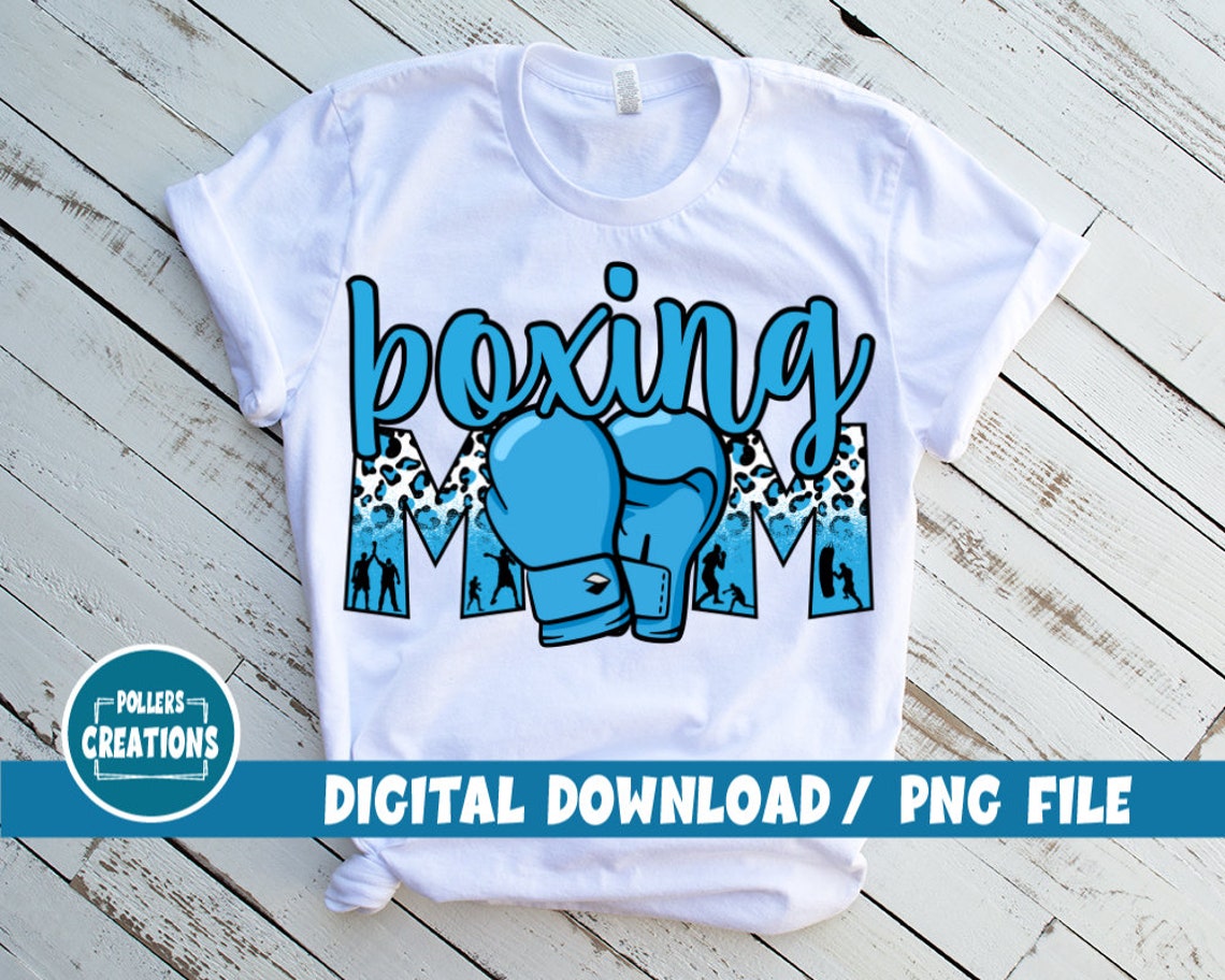 Boxing Mom Pngsublimation Designsboxingleopard Momboxing | Etsy