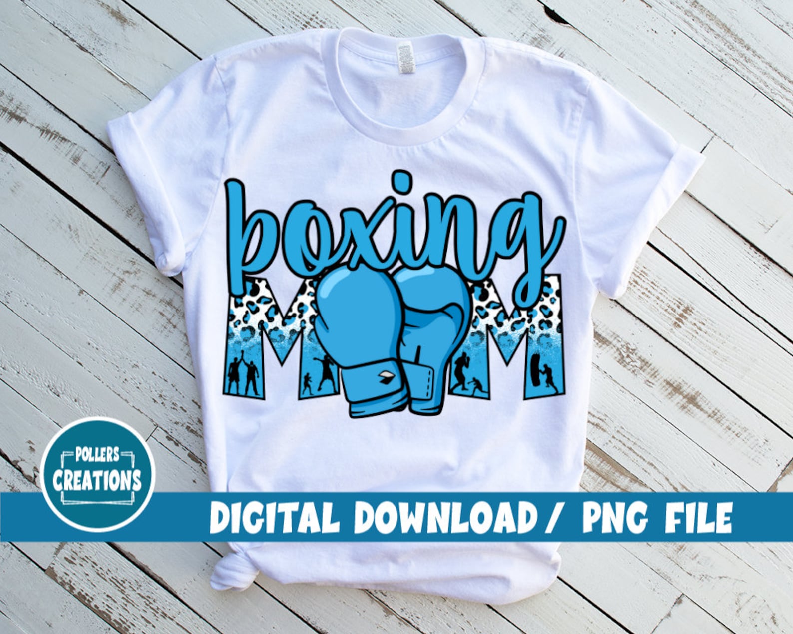 Boxing Mom Pngsublimation Designsboxingleopard Momboxing | Etsy