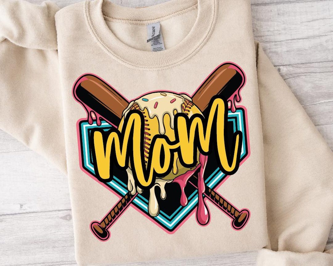 Softball Mom Drip Png Baseball Ice Cream Drip Png Mama Softball ...