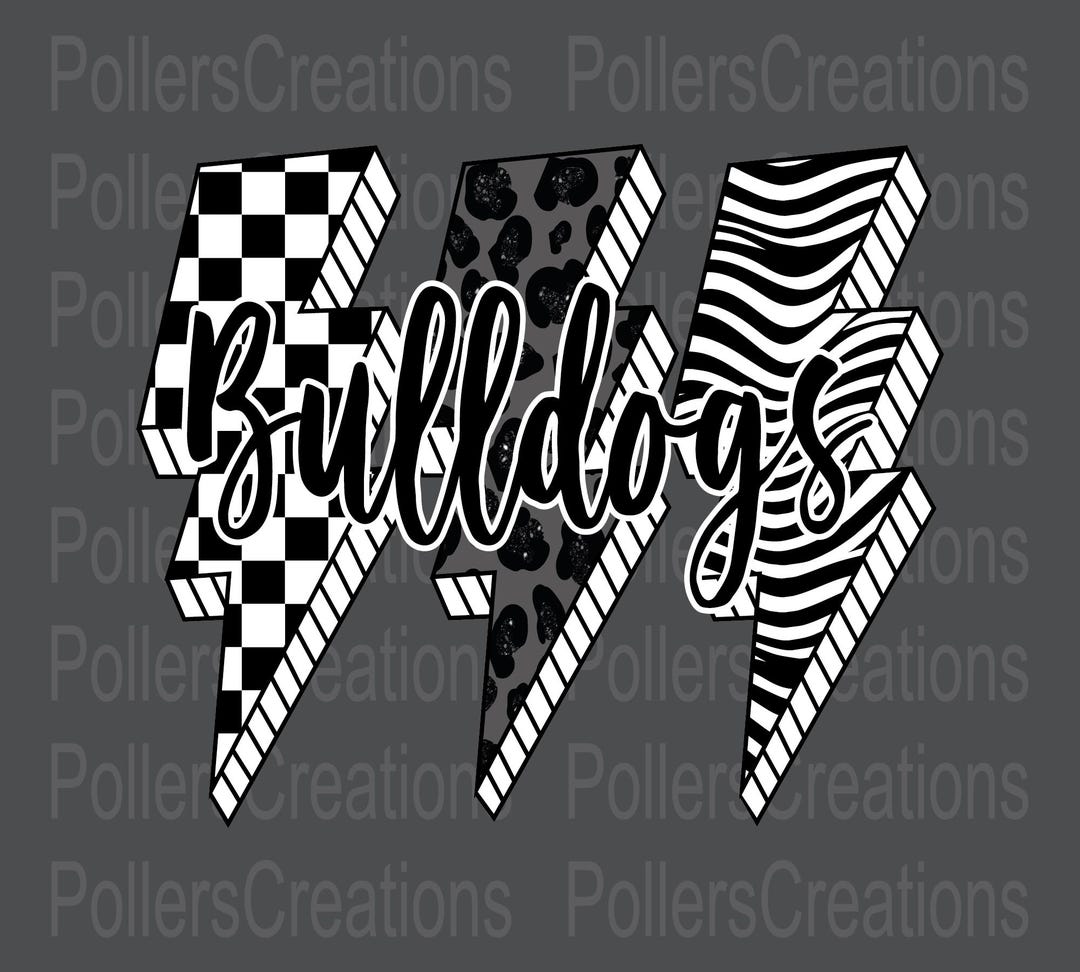 Bulldogs Png Mascot Lightning Black and White Checkered Leopard Png ...