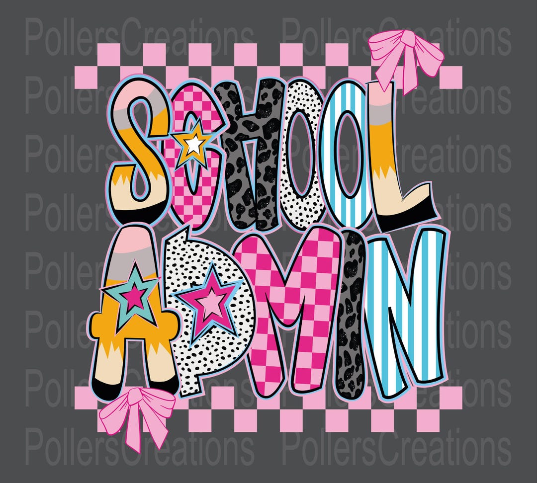 Preppy School Admin Png Pencil Coquette School Pink Checkered Dalmatian ...