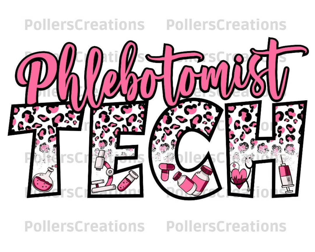 Phlebotomist Tech Png,sublimation Designs,phlebotomist,pink,laboratory ...