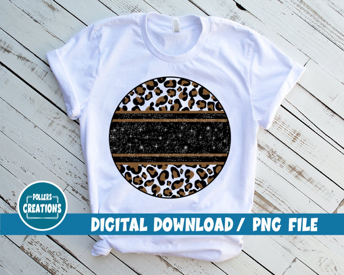 Brown Glitter Leopard Circle Pngsublimation Designs - Etsy