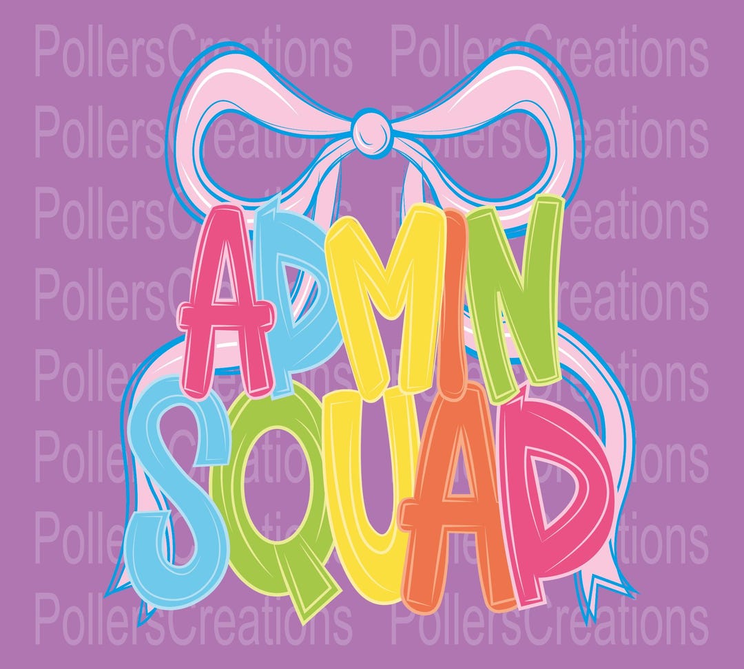 Preppy Admin Squad Png School Admin Assistant Coquette Girly Doodle ...