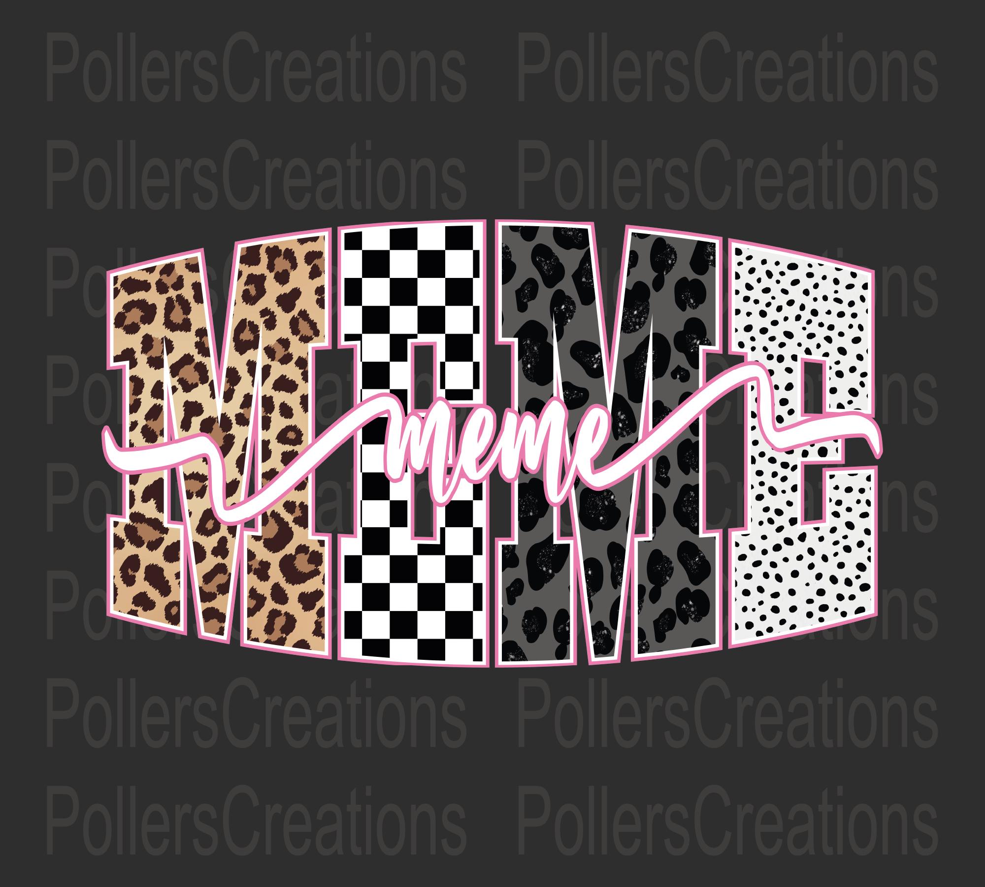 Preppy Meme Png, Leopard Checkered Sublimation Designs, Mother's Day ...