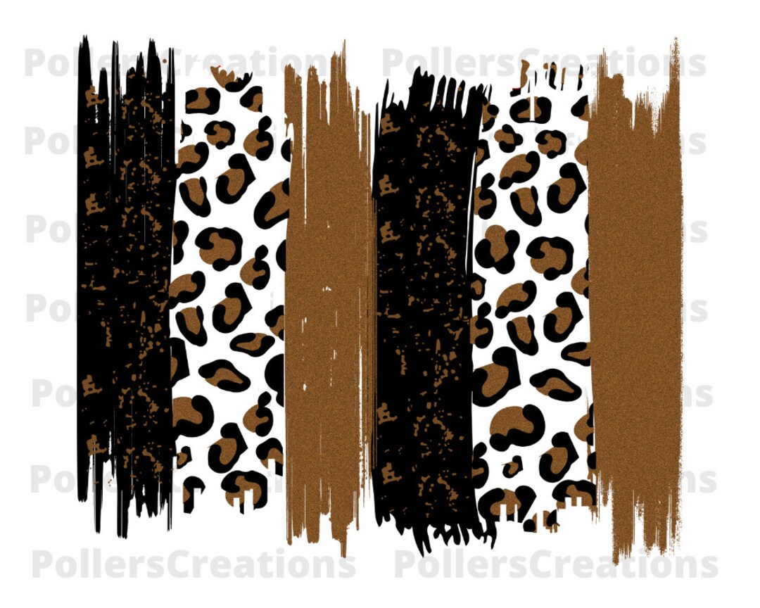 Brown Glitter Leopard Brush Stroke Png,sublimation Designs Downloads ...
