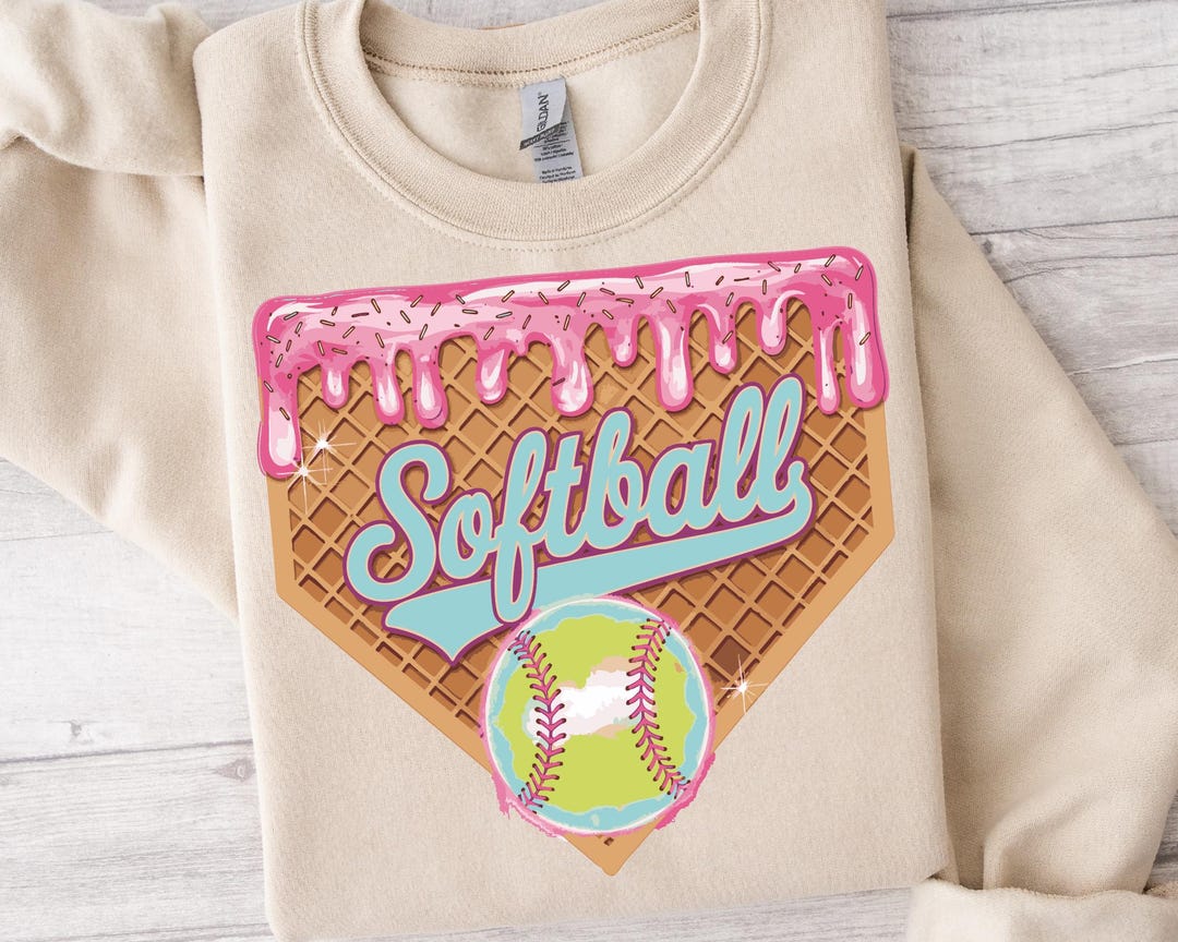Softball Drip Png Softball Ice Cream Drip Png Mama Baseball Sublimation ...