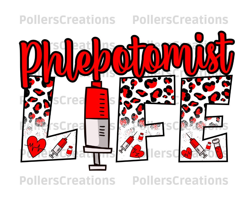 Phlebotomist Life Png,sublimation Design,phlebotomist,red,leopard Mom ...