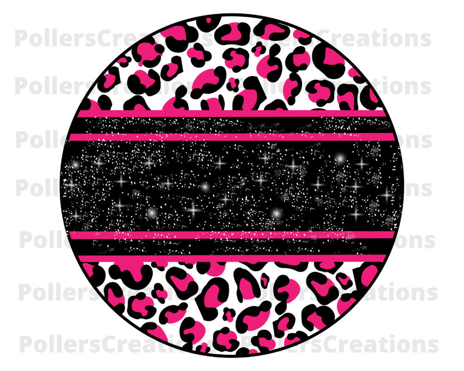 Pink Leopard Distressed Circle Png Filesublimation Design | Etsy