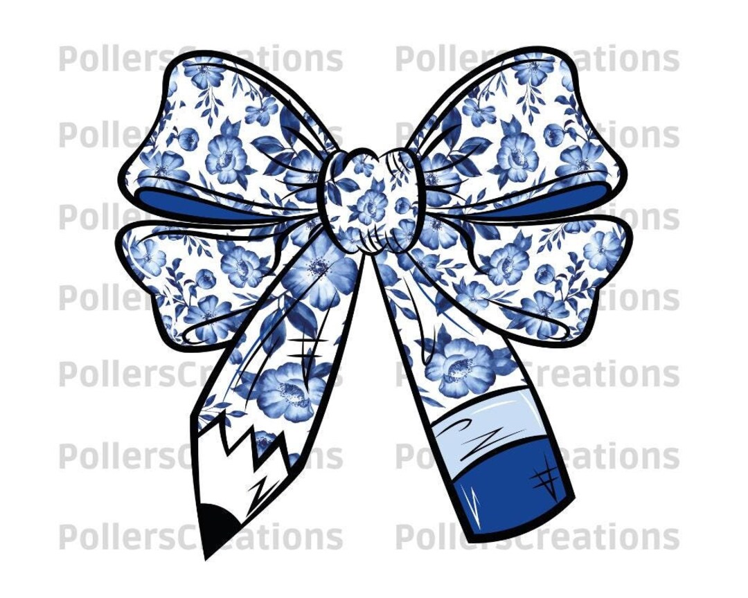 Teacher Bow Coquette Pencil Png Teacher Bow Ribbon Sublimation Designs ...