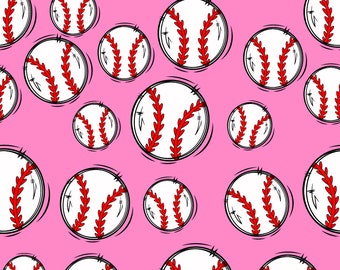 Baseball Seamless File Pattern PNG Hand Painted Repeat Pattern Digital ...