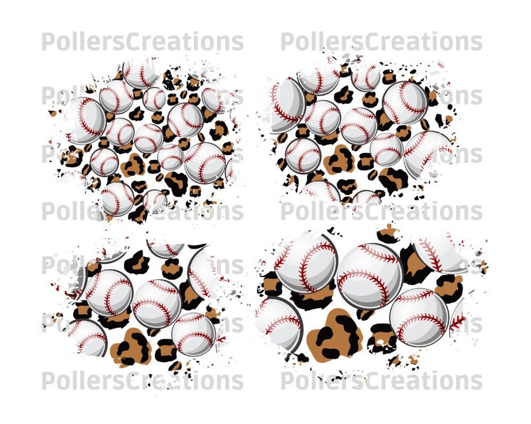 Motifs De Sublimation Png De Patch De Baseball Léopard En Détresse - Etsy