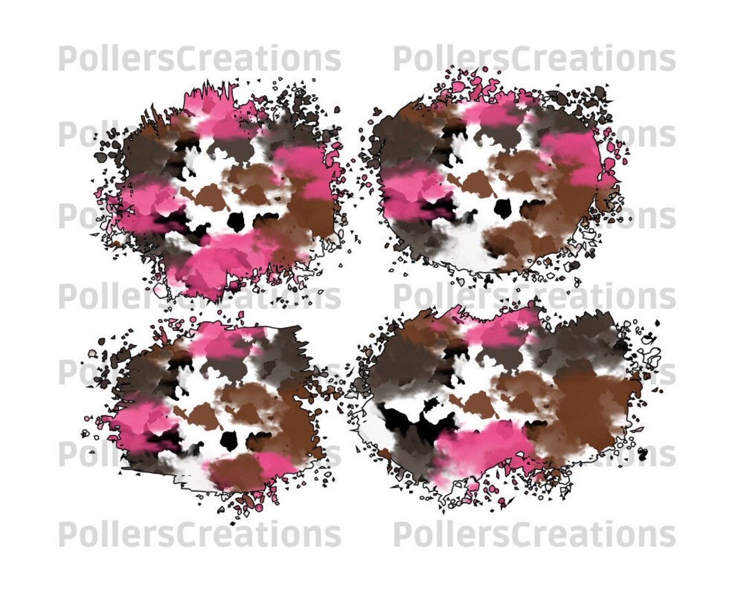 Cowhide Pink Patches Png,cowhide Shirt Png,background,patch,rose,cow ...