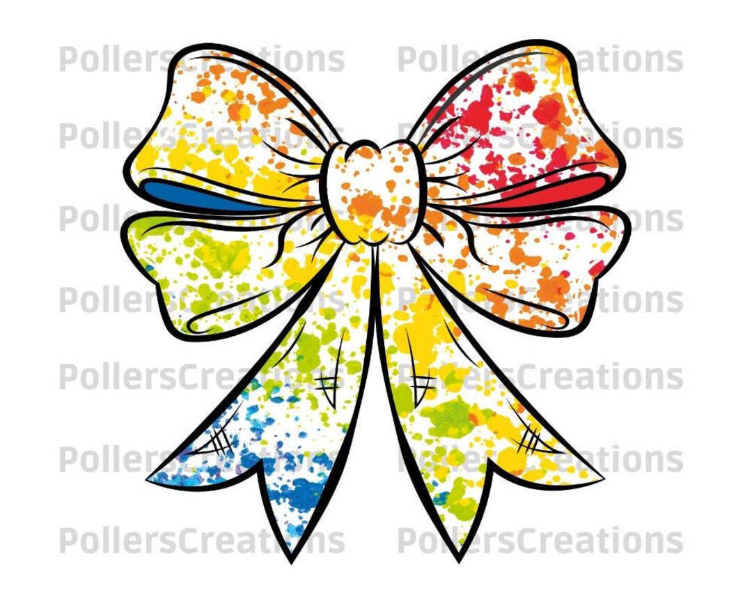 Autism Bow Png Autism Awareness Coquette Sublimation Designs Hand Drawn ...