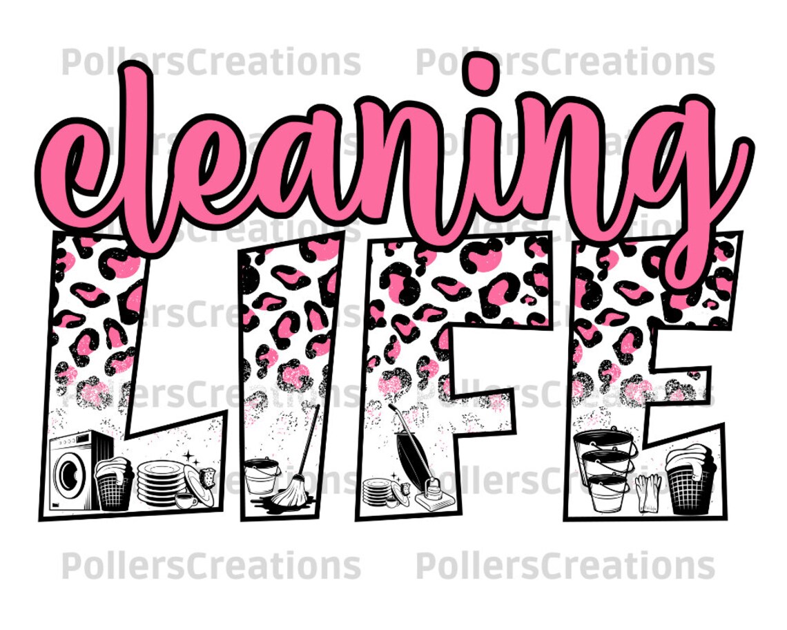 Cleaning Life Pngsublimation Designshousekeeping - Etsy