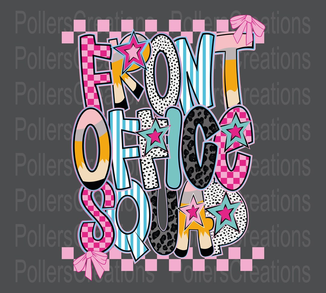 Preppy Front Office Squad Png Pencil Coquette School Staff Checker ...