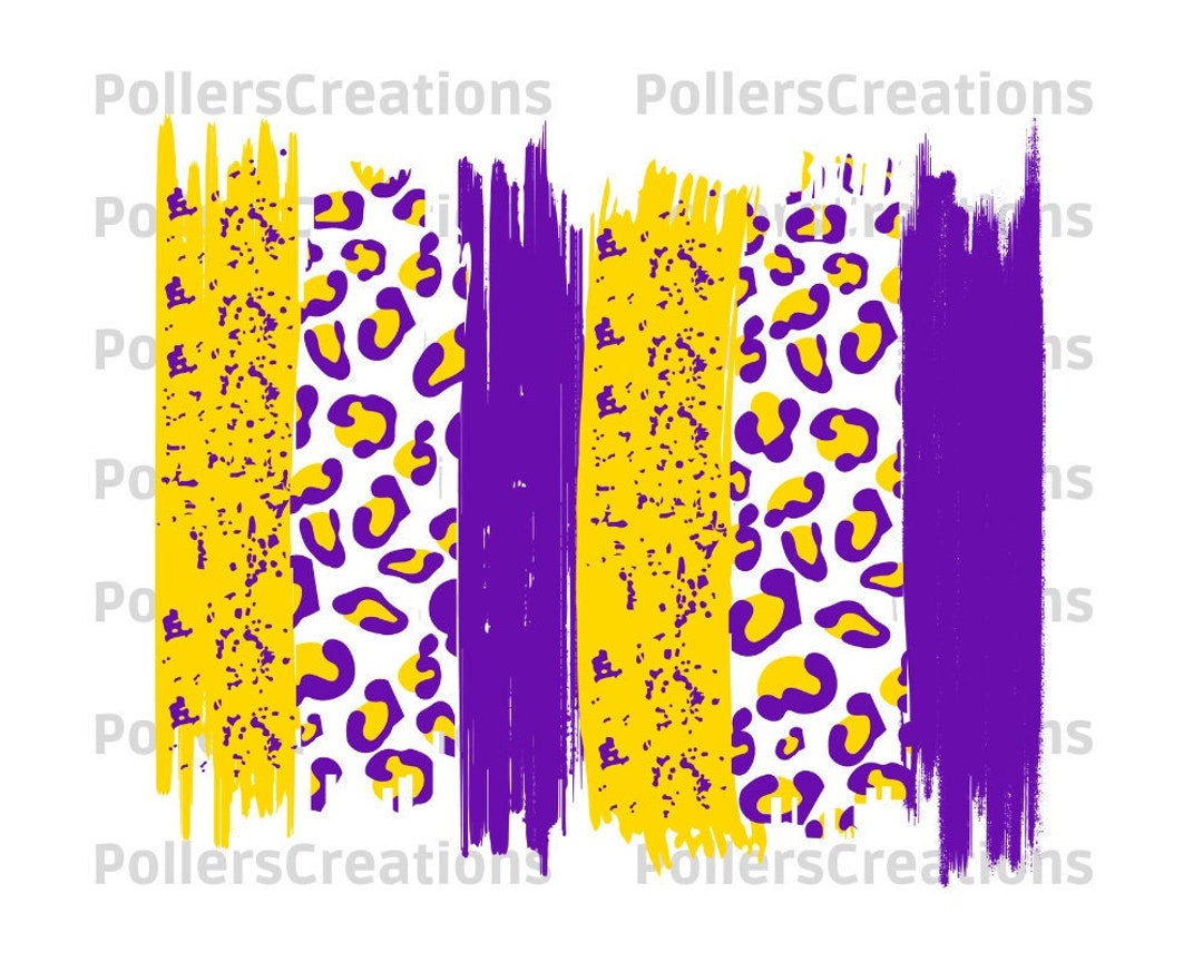 Purple Yellow Gold Leopard Distressed Brush Stroke Png,sublimation ...