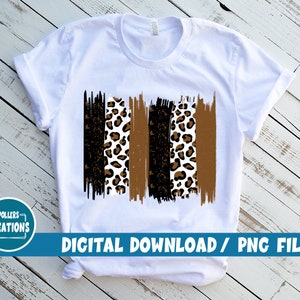 Brown Glitter Leopard Brush Stroke Png,sublimation Designs Downloads ...