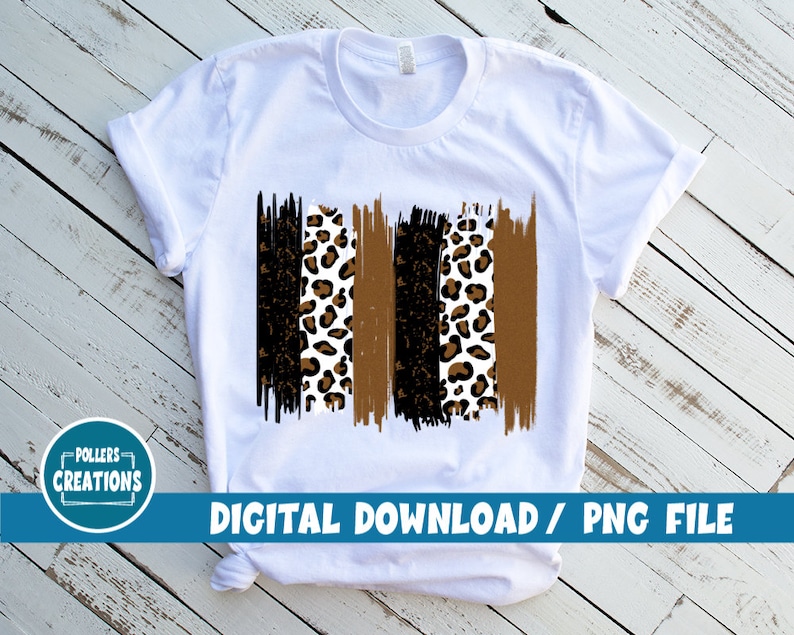 Brown Glitter Leopard Brush Stroke Png,sublimation Designs Downloads ...