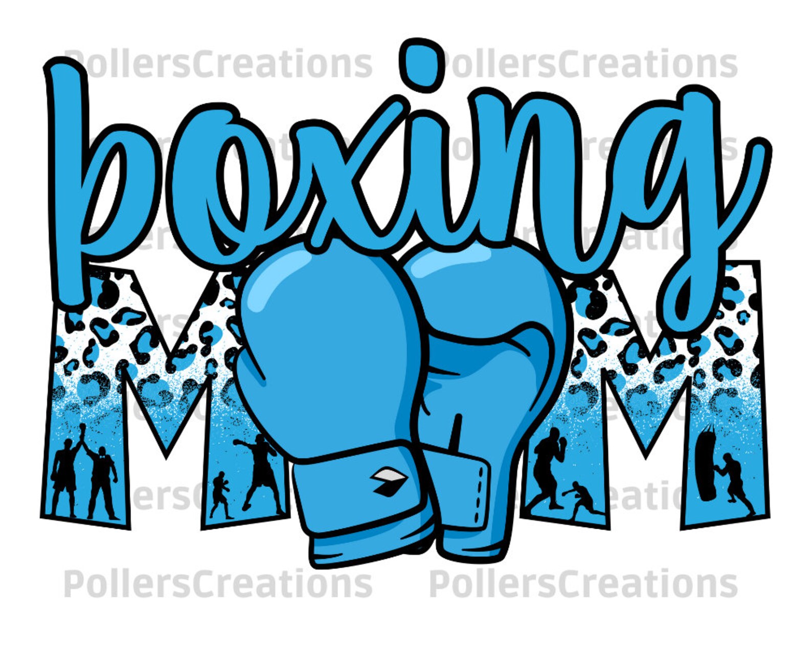 Boxing Mom Pngsublimation Designsboxingleopard Momboxing | Etsy