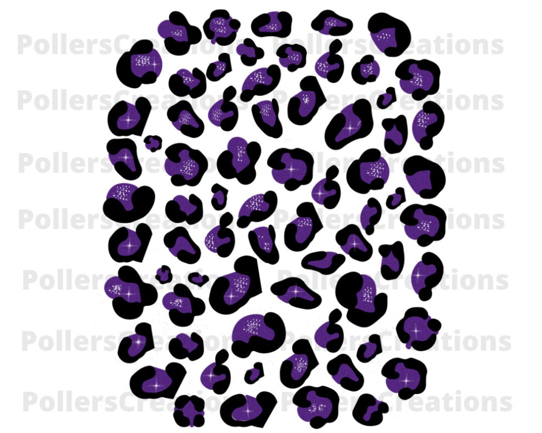 Purple Glitter Leopard Distressed Png File,sublimation Design Digital ...