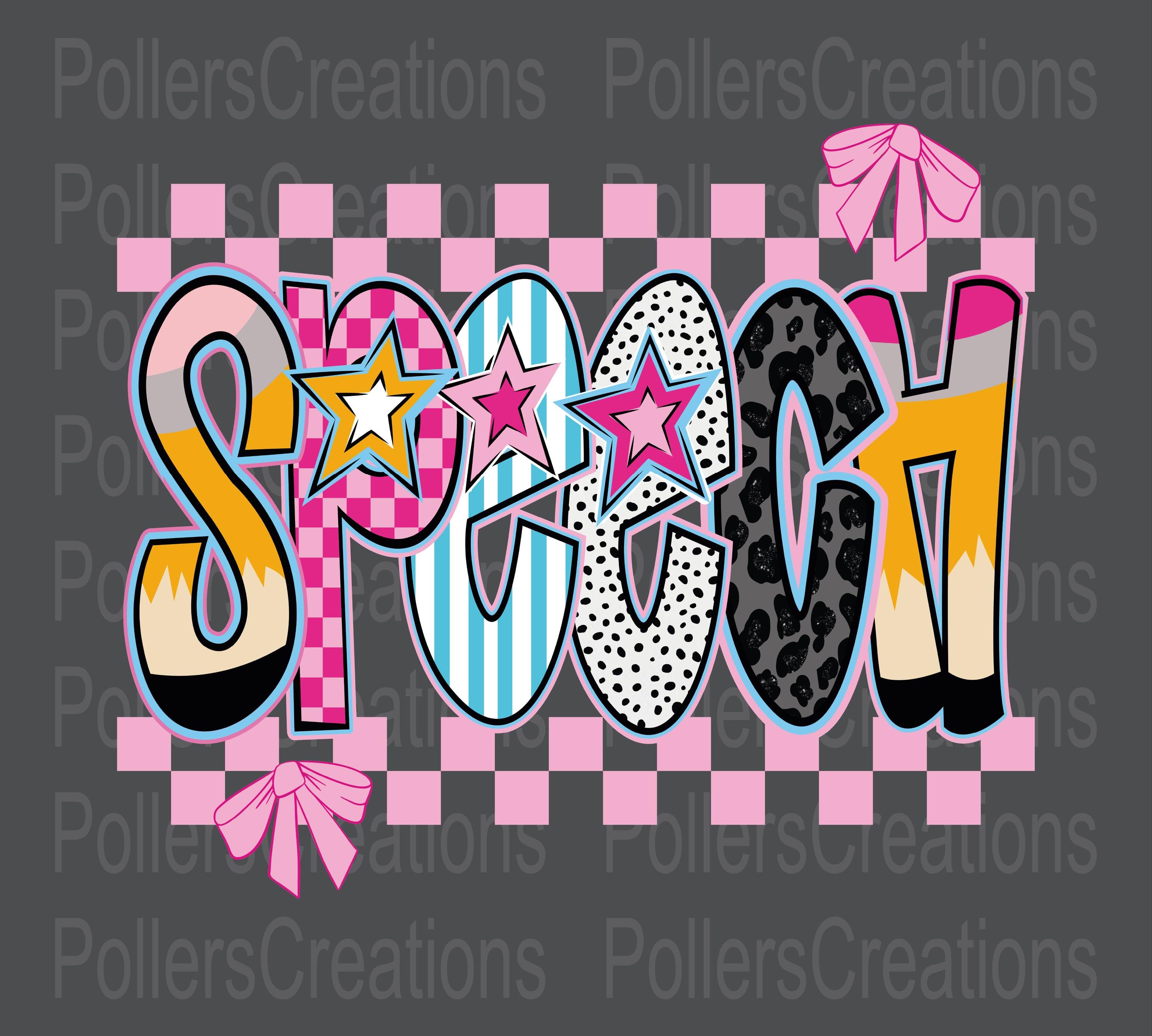 Preppy Speech Png First Day of School Teacher Pencil Coquette Star ...