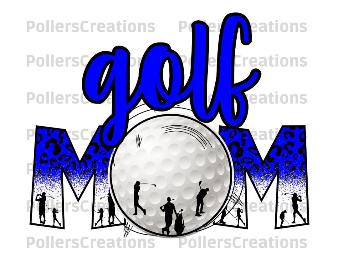 Golf Mom Png,sublimation Designs,blue,leopard Mom Png,golf Design,golf ...