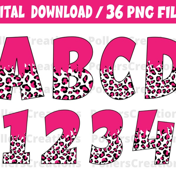 Pink Cheetah Print Font - Etsy