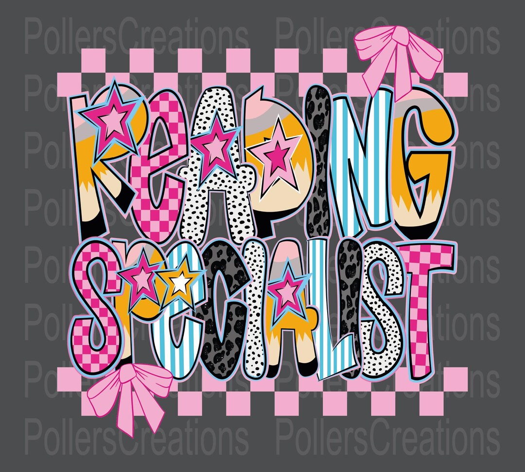 Preppy Reading Specialist Png Book Lover Pencil Coquette School Pink ...