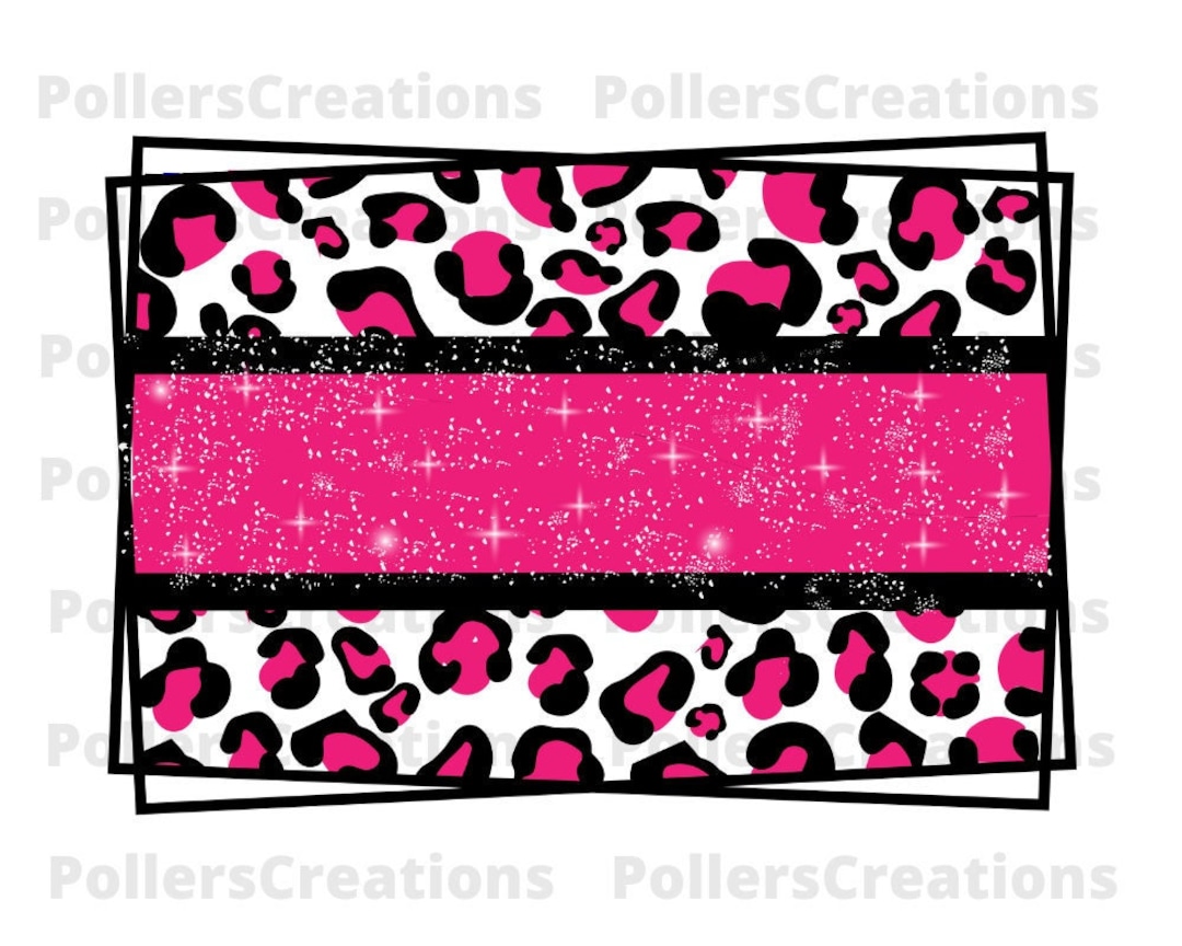 Pink Leopard Distressed Frame Png File,sublimation Design Digital ...