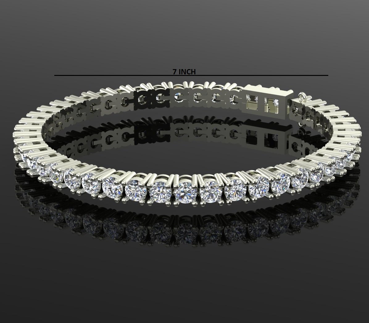 5 40ctw Round Moissanite Diamond Tennis Bracelet Colorless Etsy