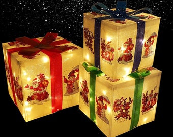Christmas Light up Gift Boxes - Etsy