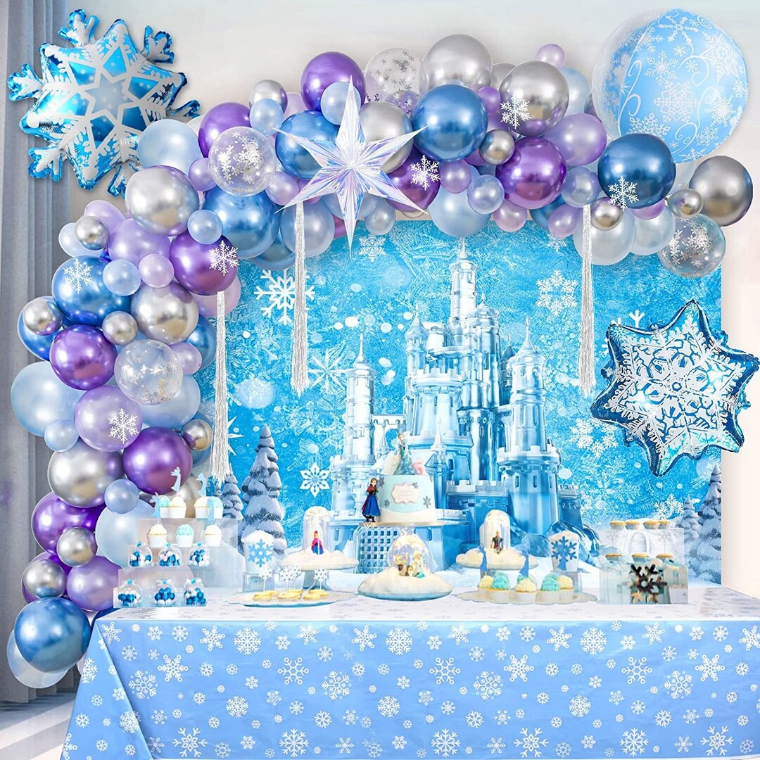 123pcs Frozen Birthday Party Supplies Decor Frozen Balloon Etsy