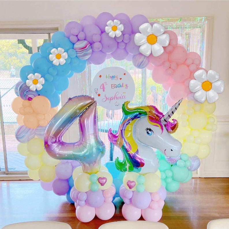 161 Pcs Pastel Balloon Garland Kit With White Groovy Daisy - Etsy