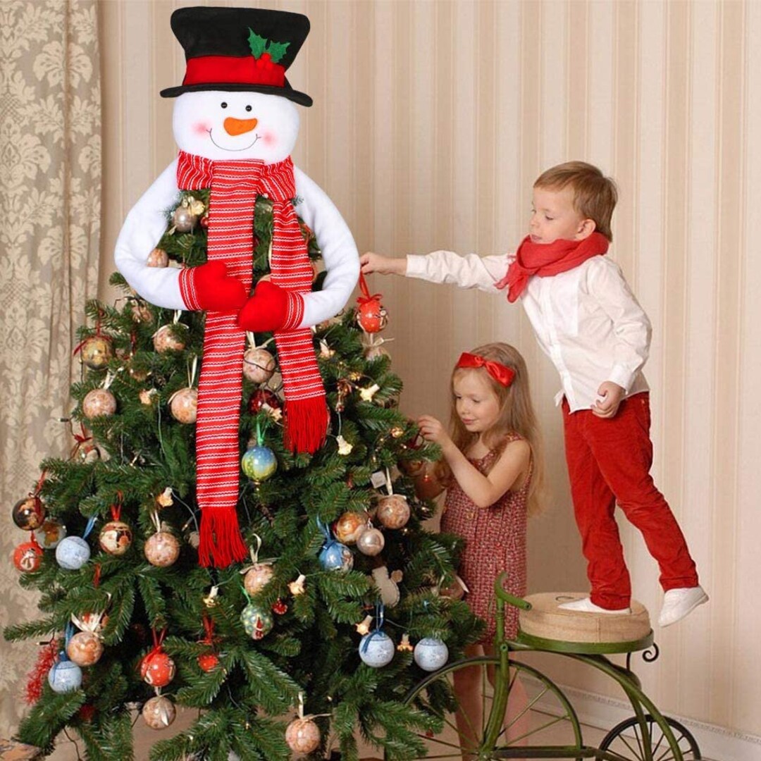 Snowman Christmas Tree Topper Large Snowman Tree Topper With - Etsy