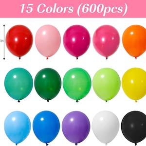 600pcs Balloons Assorted Colors 12 Inch 15 Colors Rainbow - Etsy