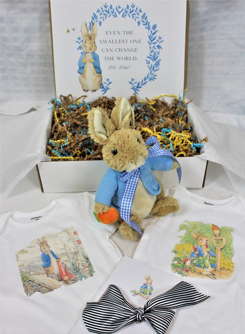 Peter Rabbit Baby Shower Gift Box With Onesies easter or - Etsy