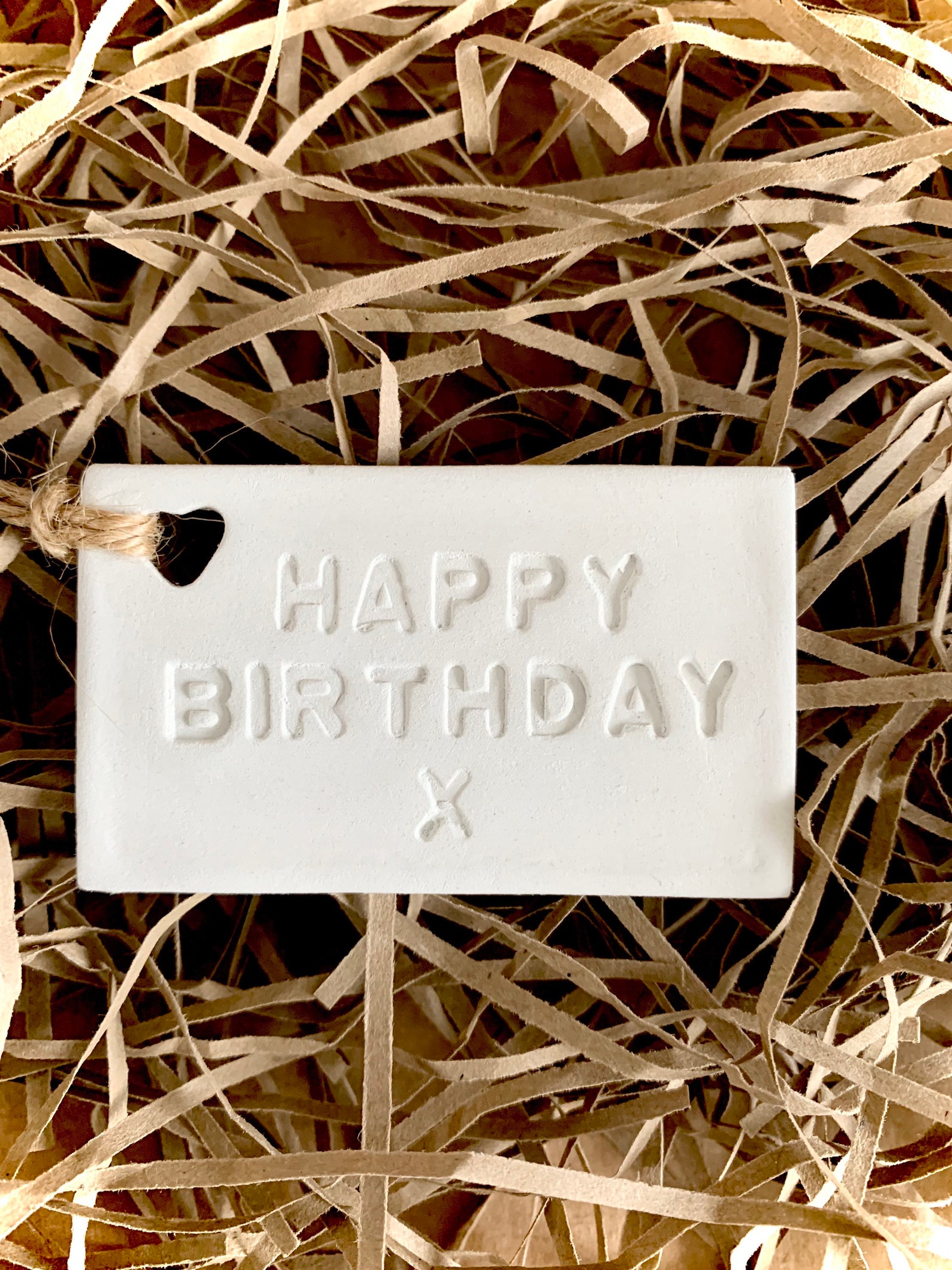 Happy birthday rectangle gift tag | Etsy