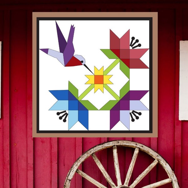Double Crocus Barn Quilt PDF Pattern, SVG Pattern, Wood Quilt to Paint ...