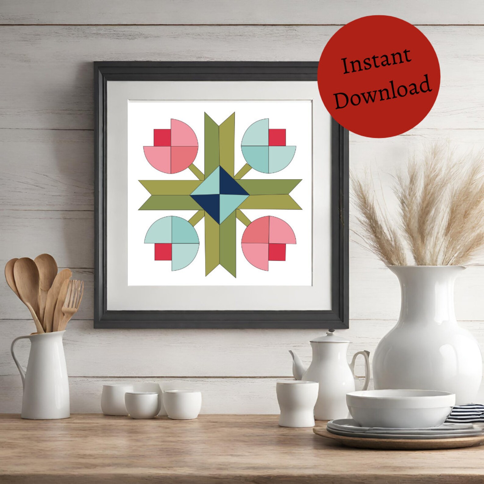 Flower Patch Barn Quilt Digital PDF SVG Downloadable Pattern Bundle - Etsy