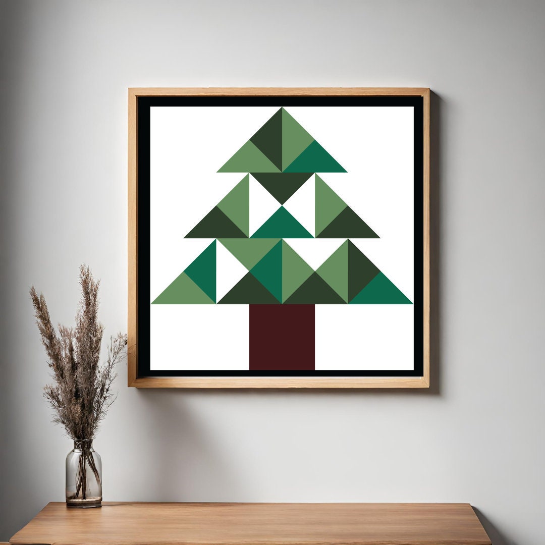 Christmas Tree Barn Quilt Pattern: SVG, PDF, Wood Quilt (digital ...