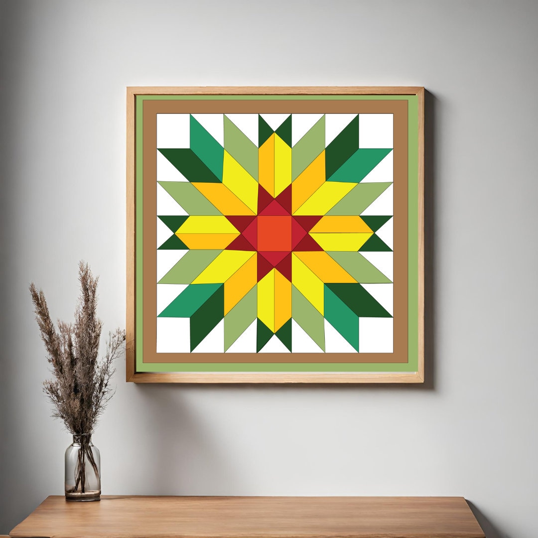 48x48 Sunflower Barn Quilt PDF Pattern, SVG Pattern, Wood Quilt to ...