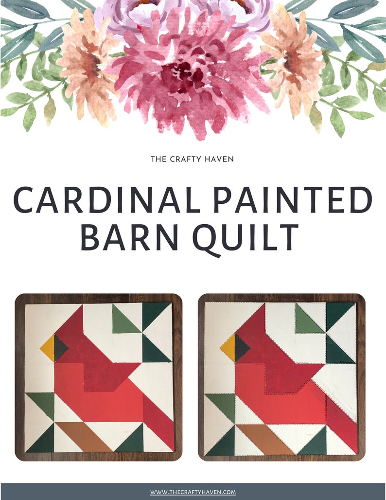Cardinal Barn Quilt Pattern: SVG, PDF, Wood Quilt (digital Download) - Etsy