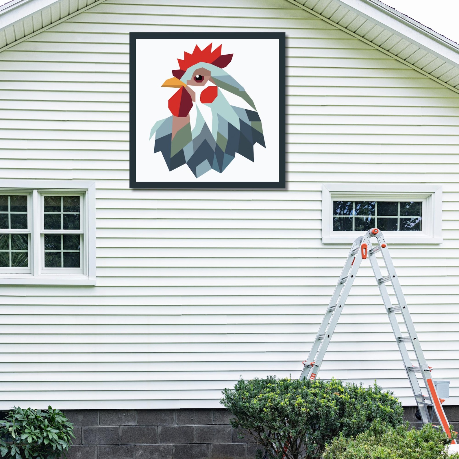 Chicka Barn Quilt Pattern | Modern Chicken Block (PDF Download) - Etsy