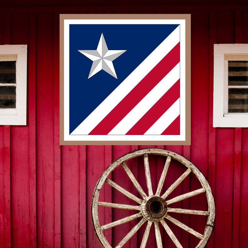 Flag Barn Quilt PDF Pattern, SVG Pattern, Wood Quilt to Paint for ...