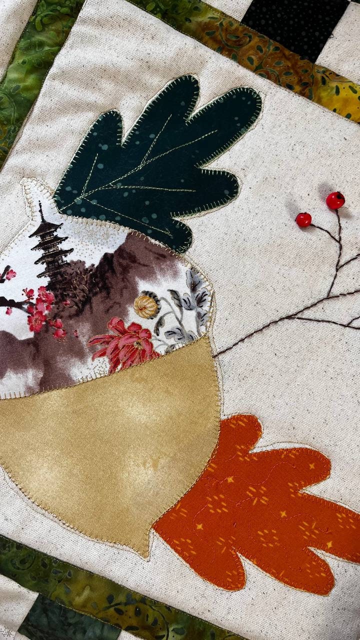 Fall Sampler Mini Quilt Acorn Block PFD Digital Pattern - Etsy