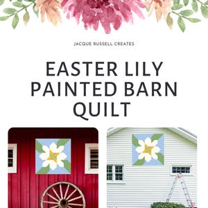 Easter Lily Quilt Block Barn Quilt - Digital Download, Spring DIY ...